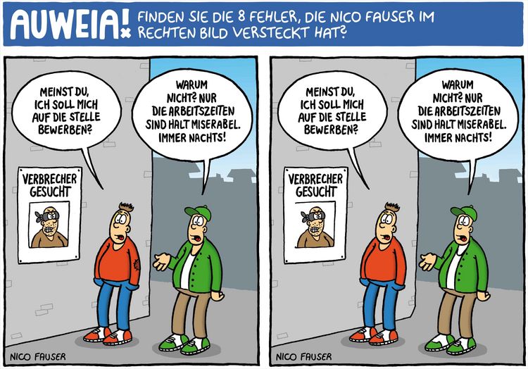 "Finde den Fehler - Bildersuchrätsel mit Cartoons" online kaufen