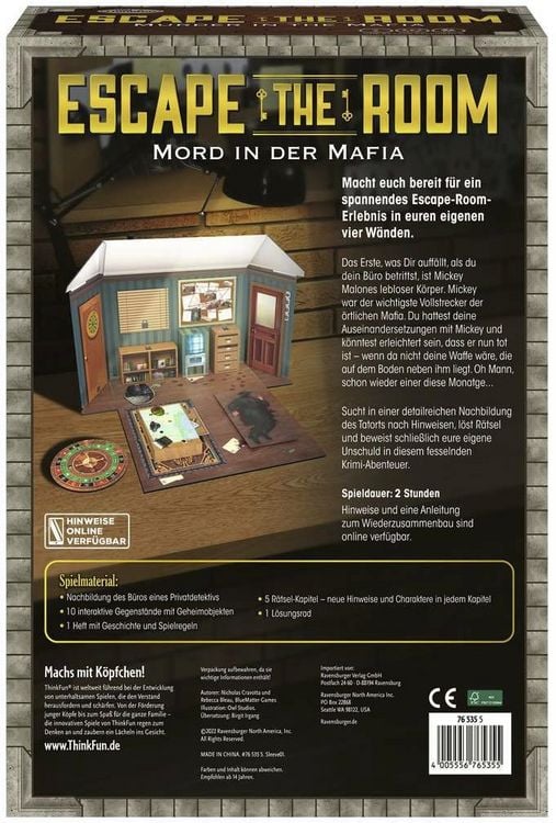 ThinkFun - Escape the Room - Mord in der Mafia kaufen - Spielwaren | Thalia
