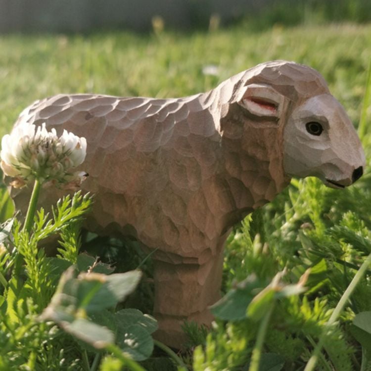 Wudimals A040605 - Schaf, Sheep, handgeschnitzt aus Holz kaufen