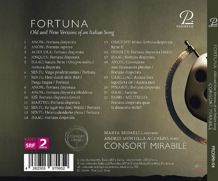 Fortuna - Old and New Versions of an Italian Song von Consort Mirabile ...