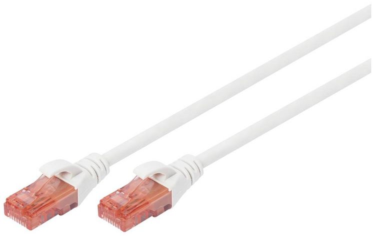 Digitus DK-1617-020/WH RJ45 Netzwerkkabel, Patchkabel CAT 6 U/UTP 2.00 m Weiß Halogenfrei 1 St ...