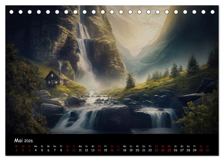 "Ein Traum von Einsamkeit (Tischkalender 2026 DIN A5 quer), CALVENDO ...