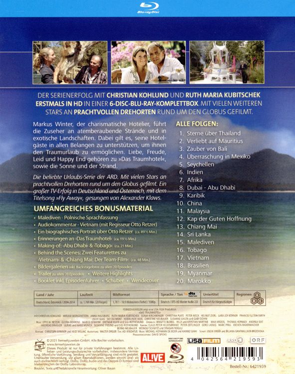 Das Traumhotel - Die komplette Serie in HD (Alle 20 Folgen) (Fernsehjuwelen) [6 BRs] - Blu-ray ...