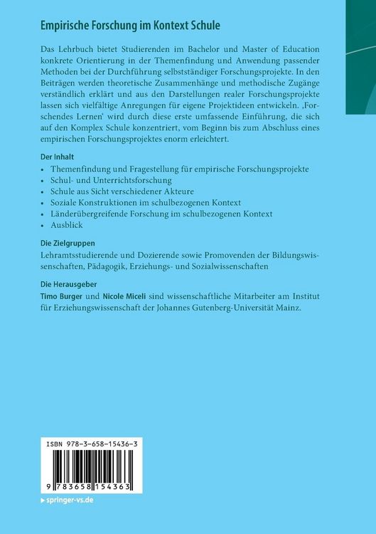"Empirische Forschung im Kontext Schule" online kaufen