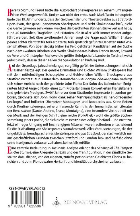 "John Florio war Shakespeare" online kaufen