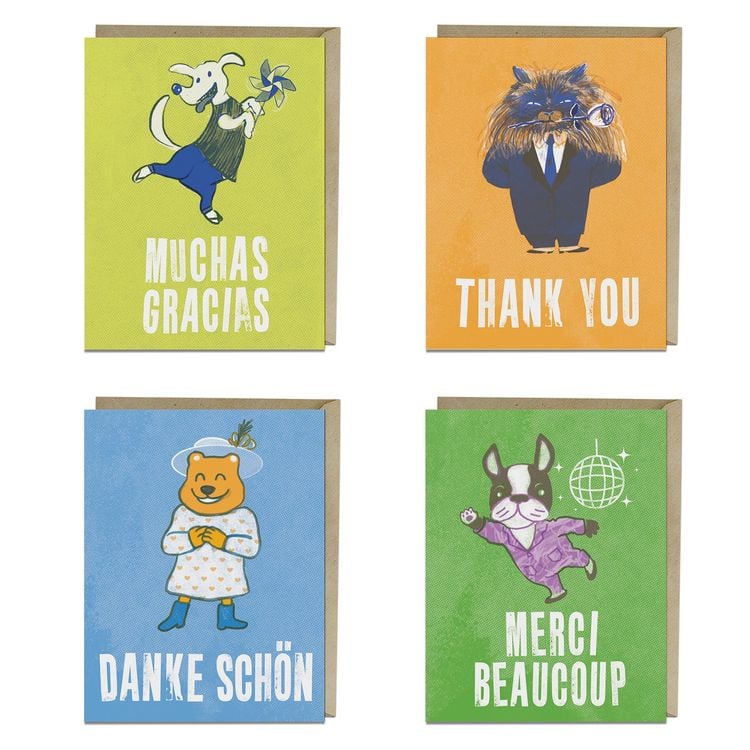 "Around the World Multilingual Thank You Cards" auf Englisch kaufen