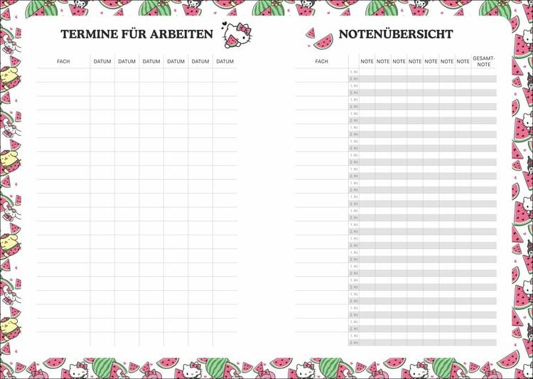 "Hello Kitty 17-Monats-Kalenderbuch A5 2027 - 17 Monate. Von August ...