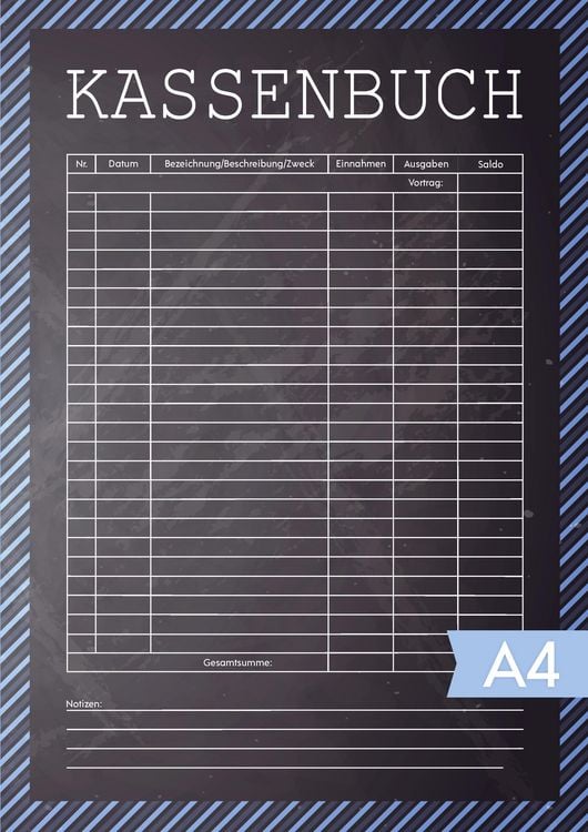 "Kassenbuch DIN A4 für Kleinunternehmer, Vereine, Haushalt usw. | für ...