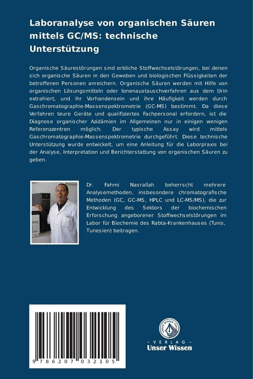 "Laboranalyse von organischen Säuren mittels GC/MS: technische ...