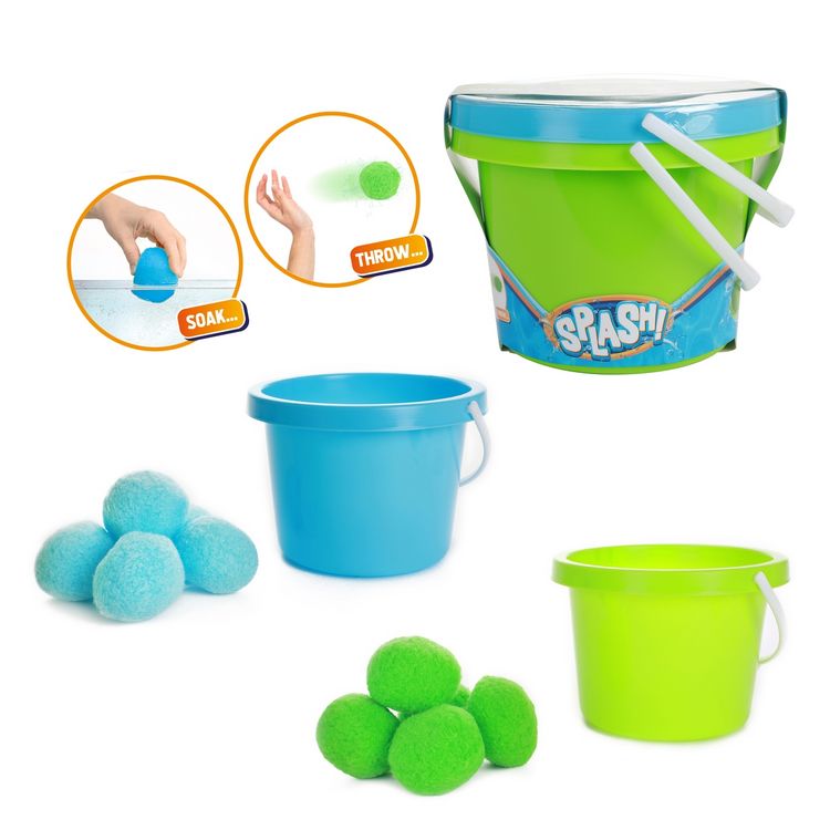 Toi-Toys Wasserbomben Splash 2 Eimer + 10 Bälle blau grün kaufen - Spielwaren | Thalia