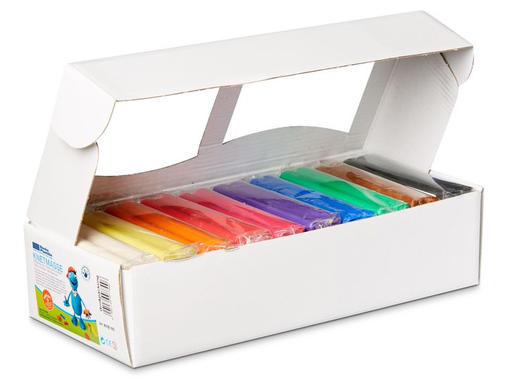 Becks Plastilin - 2,5 kg bunte Knetmasse, 10er Pack je 250g kaufen