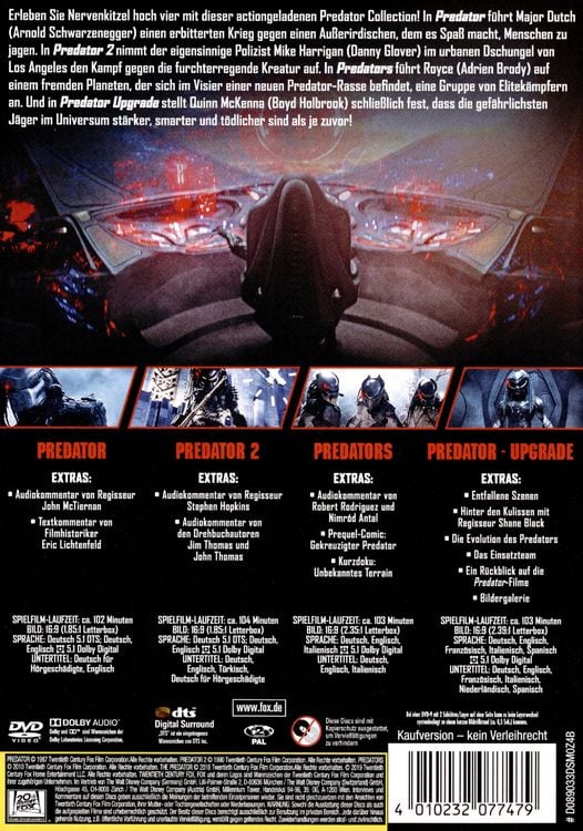 Predator 1-4 - Box [4 DVDs] von John McTiernan - DVD | Thalia