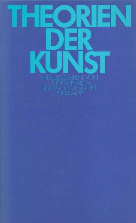 "Theorien der Kunst" von Dieter Henrich bei bücher.de bestellen