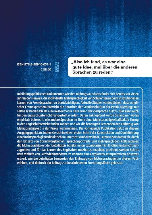 Also ich fand, es war eine gute Idee, mal über die anderen Sprachen zu ...