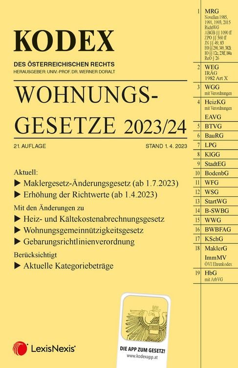 "KODEX Wohnungsgesetze 2023/24 - inkl. App" online kaufen