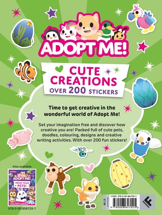 "Adopt Me! Cute Creations Sticker Book" auf Englisch kaufen