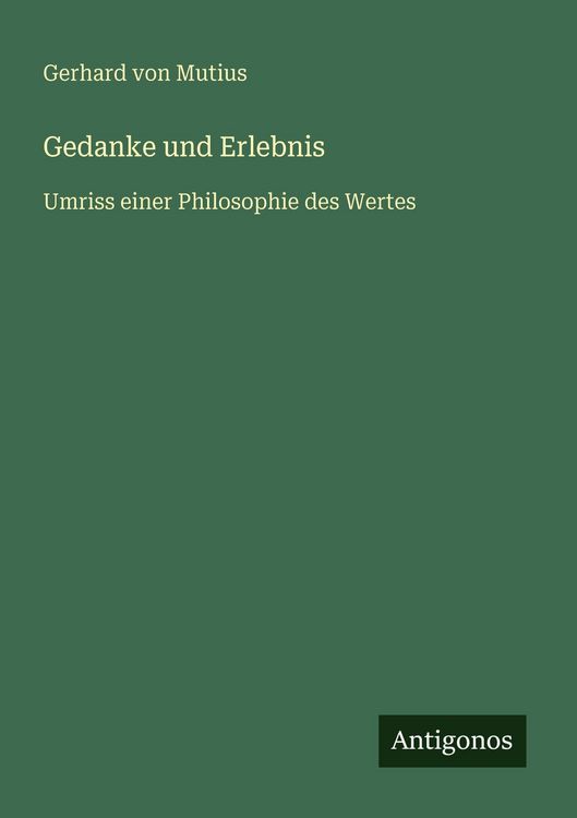 "Gedanke und Erlebnis" online kaufen