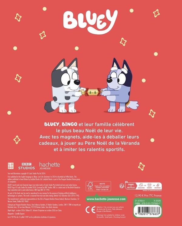 "Bluey on fete noel livre magnets" auf Französisch kaufen