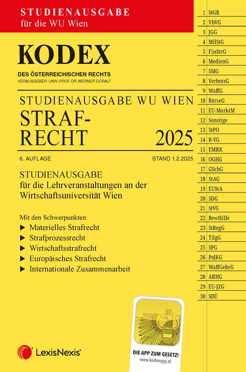 "KODEX Strafrecht für die WU 2025 - inkl. App" online kaufen