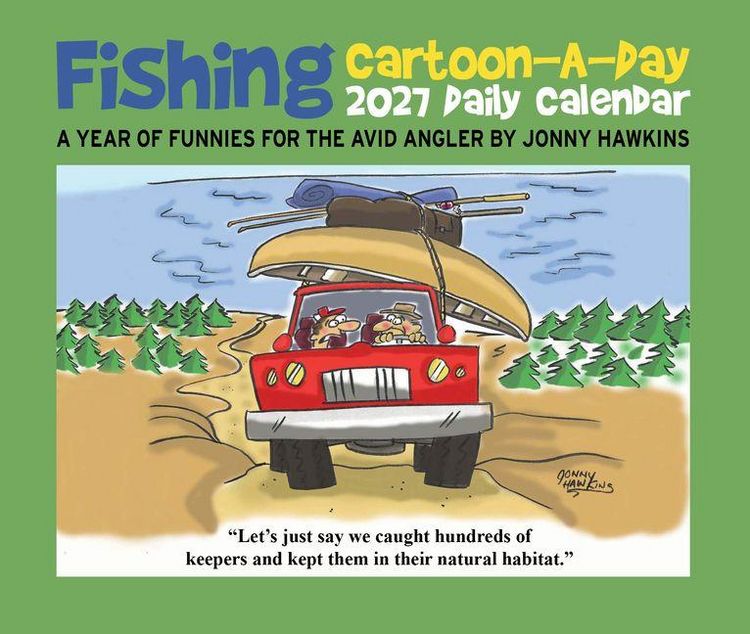 "Fishing Cartoon-A-Day by Jonny Hawkins 2027 5.4 X 6.2 Box Calendar" kaufen