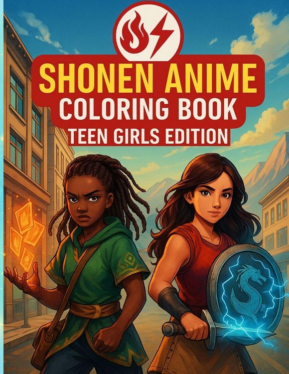 "Shonen Anime Coloring Book" auf Englisch kaufen