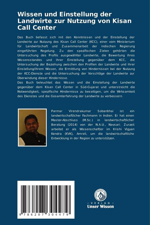 "Wissen und Einstellung der Landwirte zur Nutzung von Kisan Call Center ...