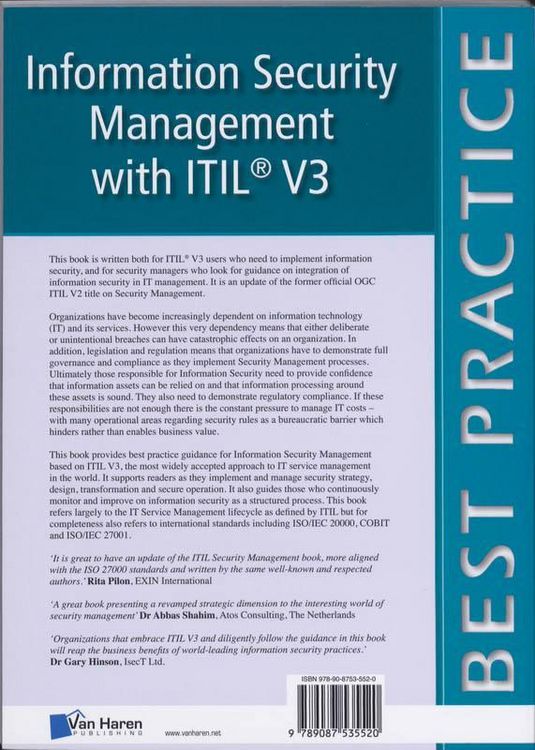 "Information Security Management with ITIL V3" auf Englisch kaufen