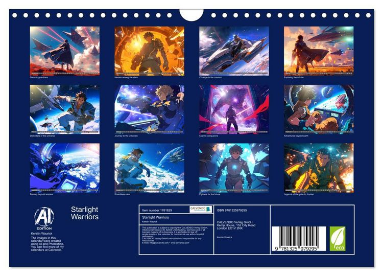 "Starlight Warriors (Wall Calendar 2025 DIN A4 landscape), CALVENDO 12 ...