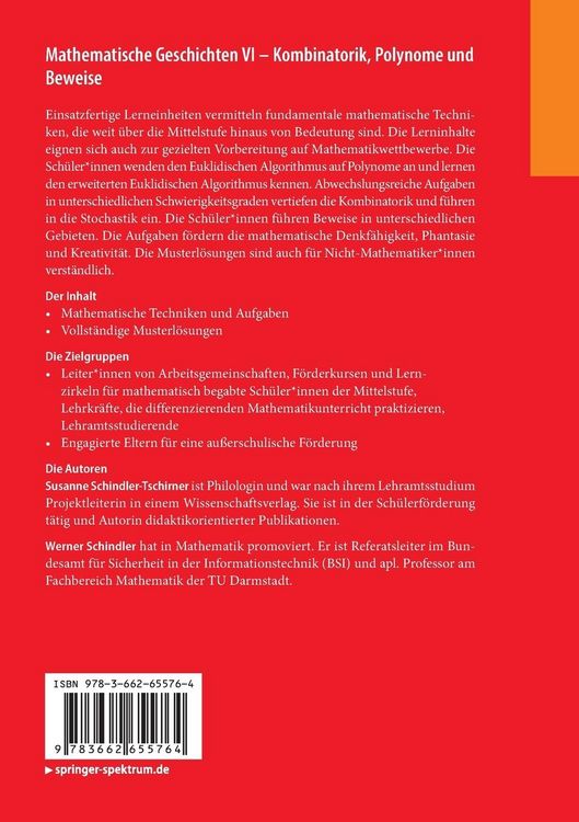 "Mathematische Geschichten VI – Kombinatorik, Polynome und Beweise" online kaufen