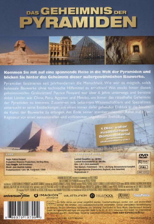 Das Geheimnis der Pyramiden [2 DVDs] von Patrice Pooyard - DVD | Thalia