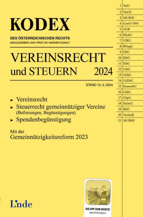"KODEX Vereinsrecht und Steuern" online kaufen