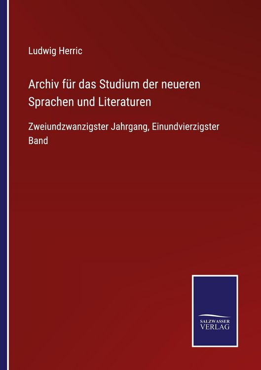 "Archiv für das Studium der neueren Sprachen und Literaturen" online kaufen