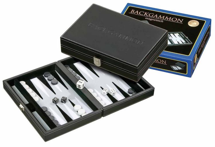 Philos 1732 - Backgammon, grün, medium, Kunstleder kaufen - Spielwaren | Thalia