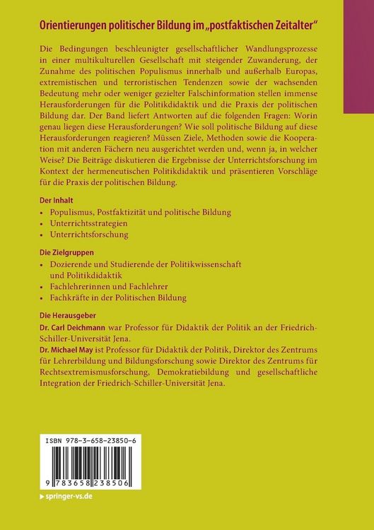 "Orientierungen politischer Bildung im "postfaktischen Zeitalter"" bei ...