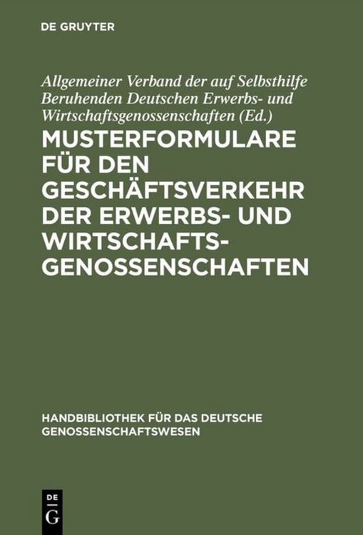 "Musterformulare für den Geschäftsverkehr der Erwerbs- und ...