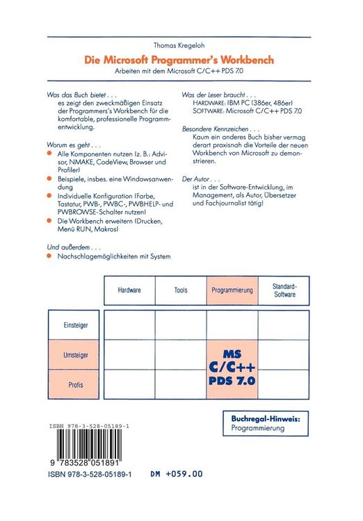 "Die Microsoft Programmer’s Workbench" online kaufen