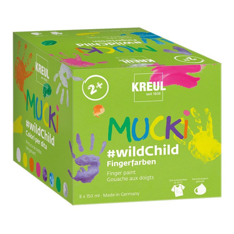 KREUL MUCKI Fingerfarben Premium-Set #wildChild 8 x 150 ml - Kreul ...