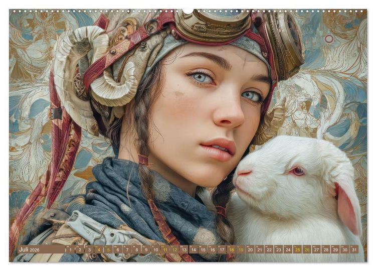 "Dieselpunk - Portraits von Menschen und Tieren (Wandkalender 2026 DIN ...