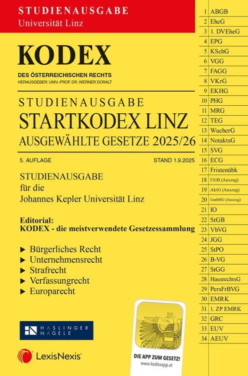 "KODEX Grundzüge des Unternehmensrechts für die WU 2025/26 - inkl. App ...