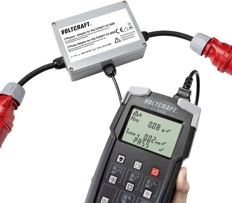 VOLTCRAFT VC GT 6001 16A Messadapter Messadapter 3-phasig CEE 16A 1St. online bestellen | Thalia