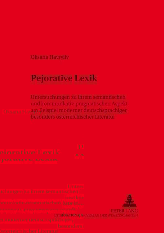 "Pejorative Lexik" online kaufen