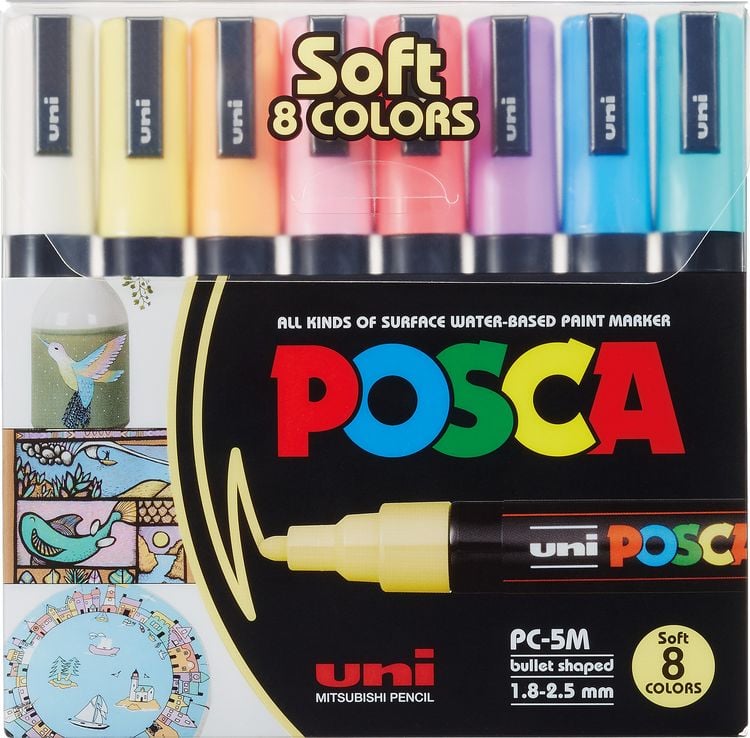Uni-ball Marker POSCA PC-5M Metallic 8er Set - POSCA - 3296280021737 ...