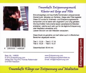 Traumhafte Entspannungsmusik – Klavier mit Geige und Flöte von Verlag ...