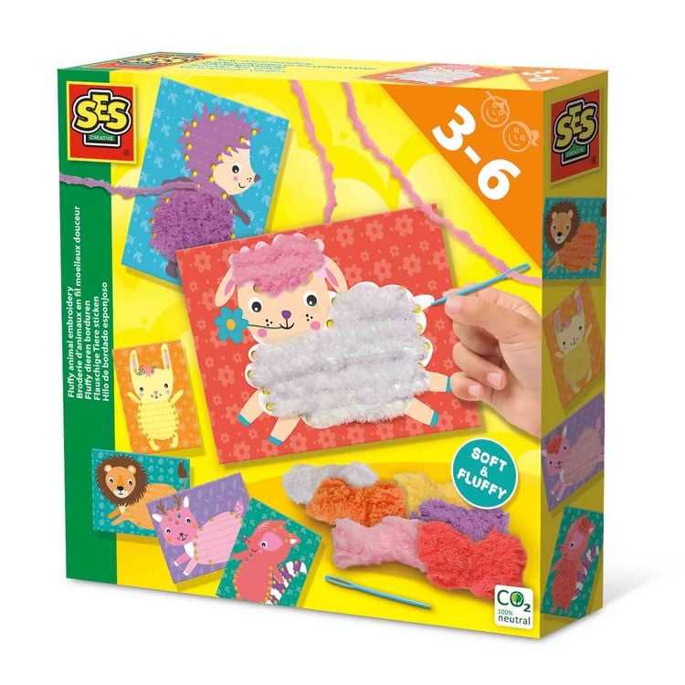 SES CREATIVE Handarbeitsset Flauschige Tiere sticken kaufen
