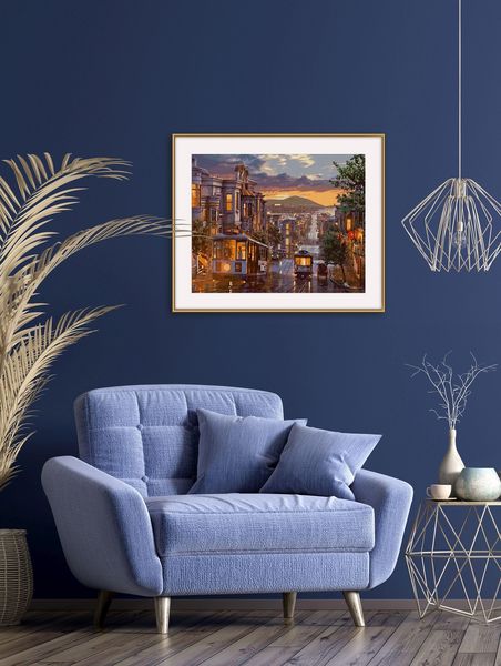 Schipper 609130896 - Malen nach Zahlen, Meisterklasse Premium, Abend in San Francisco, 40x50cm ...