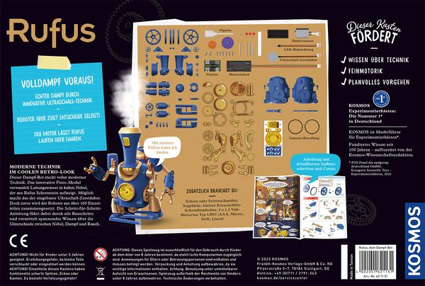 'KOSMOS 621131 - Rufus, Dampf-Roboter mit Ultraschall-Technik, Mint ...