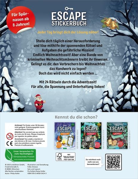"Escape-Stickerbuch – Adventskalender – Das Versteck in den Bergen ...