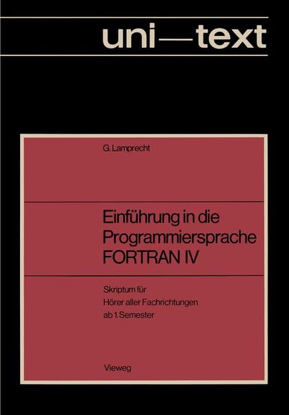 "Einführung in die Programmiersprache FORTRAN IV" online kaufen