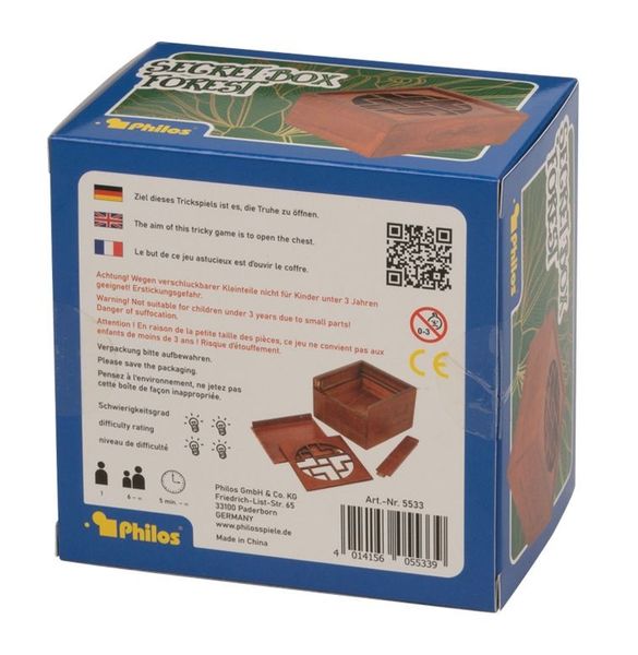 Philos 5533 - Secret Box Forest, Trickspiel mit Geheimfach, Knobelspiel ...