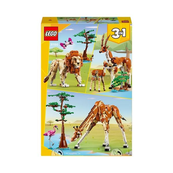 'LEGO Creator 3in1 31150 Tiersafari, Tiere-Set mit Löwe, Giraffe und ...